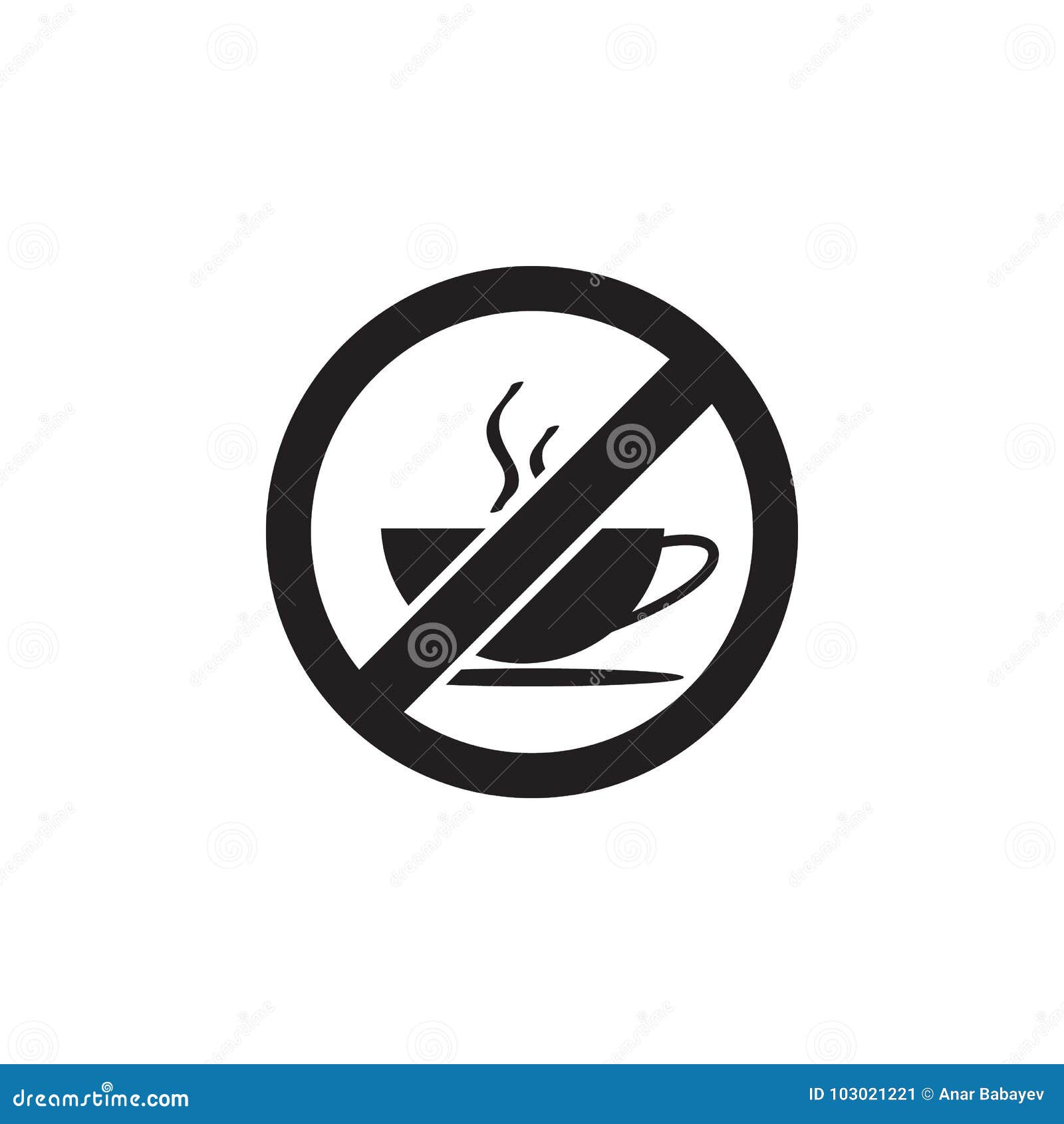 No Coffee cup icon stock vector. Illustration of hazard - 103021221