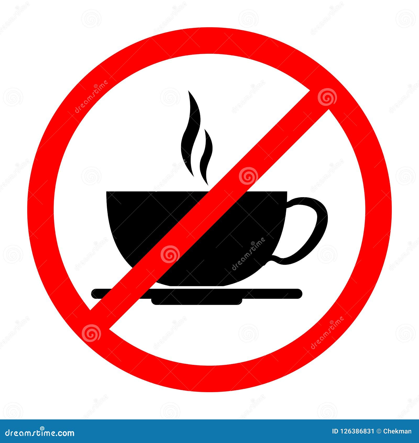 No Coffee Drink Sign. Vector Illustration Stock Illustration ...