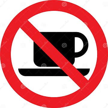 No coffee sign stock illustration. Illustration of isolated - 86517136