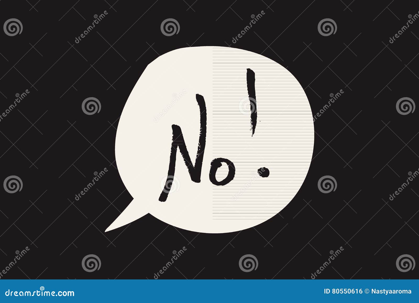 No Comic Speech Bubble, Cartoon. 10 Eps Stock Vector - Illustration of ...