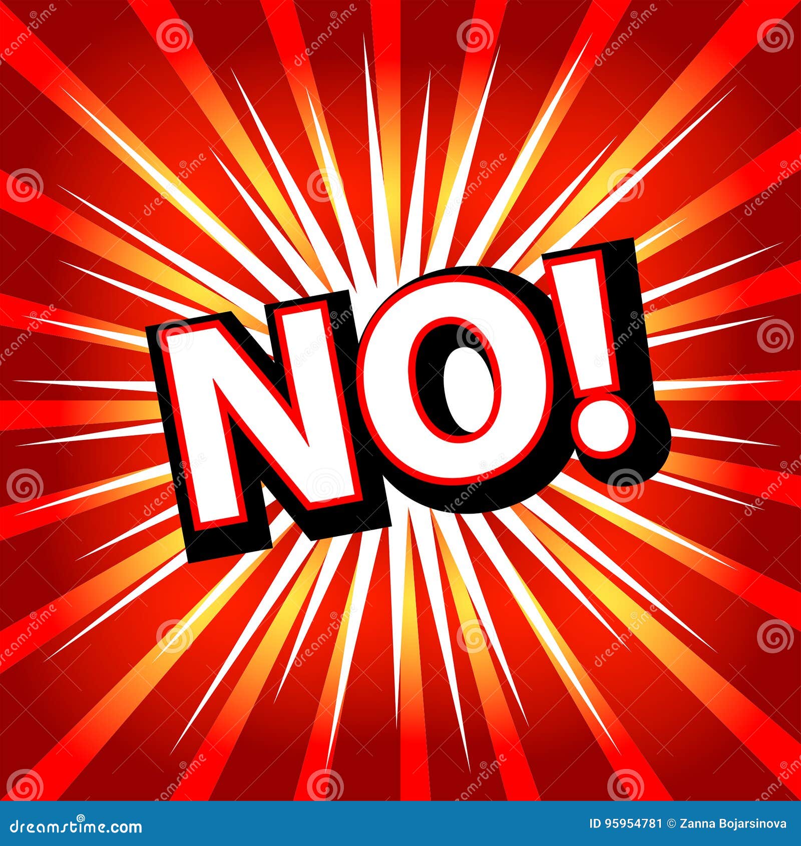 NO! Comic Speech Bubble, Cartoon. Stock Vector - Illustration of style ...