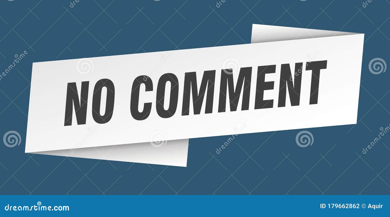 No Comment Banner Template. No Comment Ribbon Label Stock Vector ...