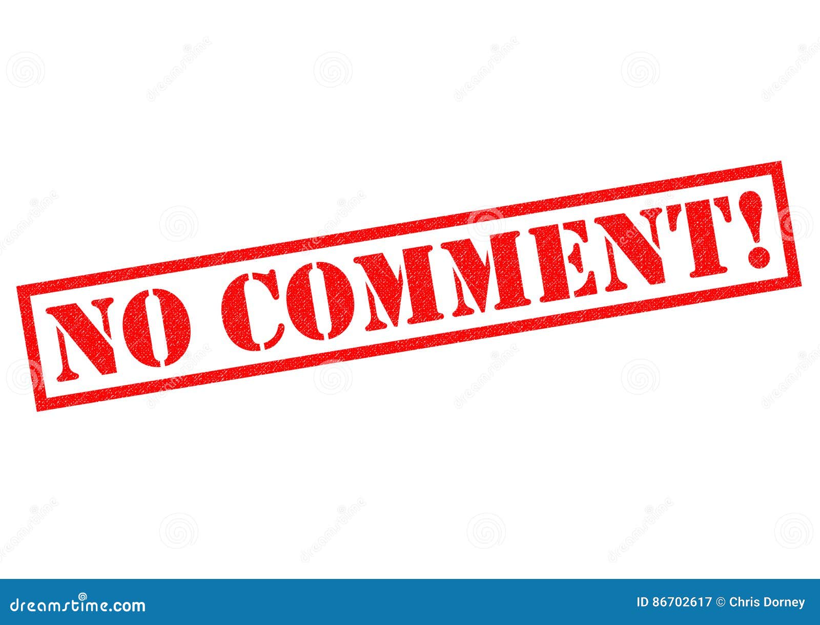 NO COMMENT! stock illustration. Illustration of response - 86702617
