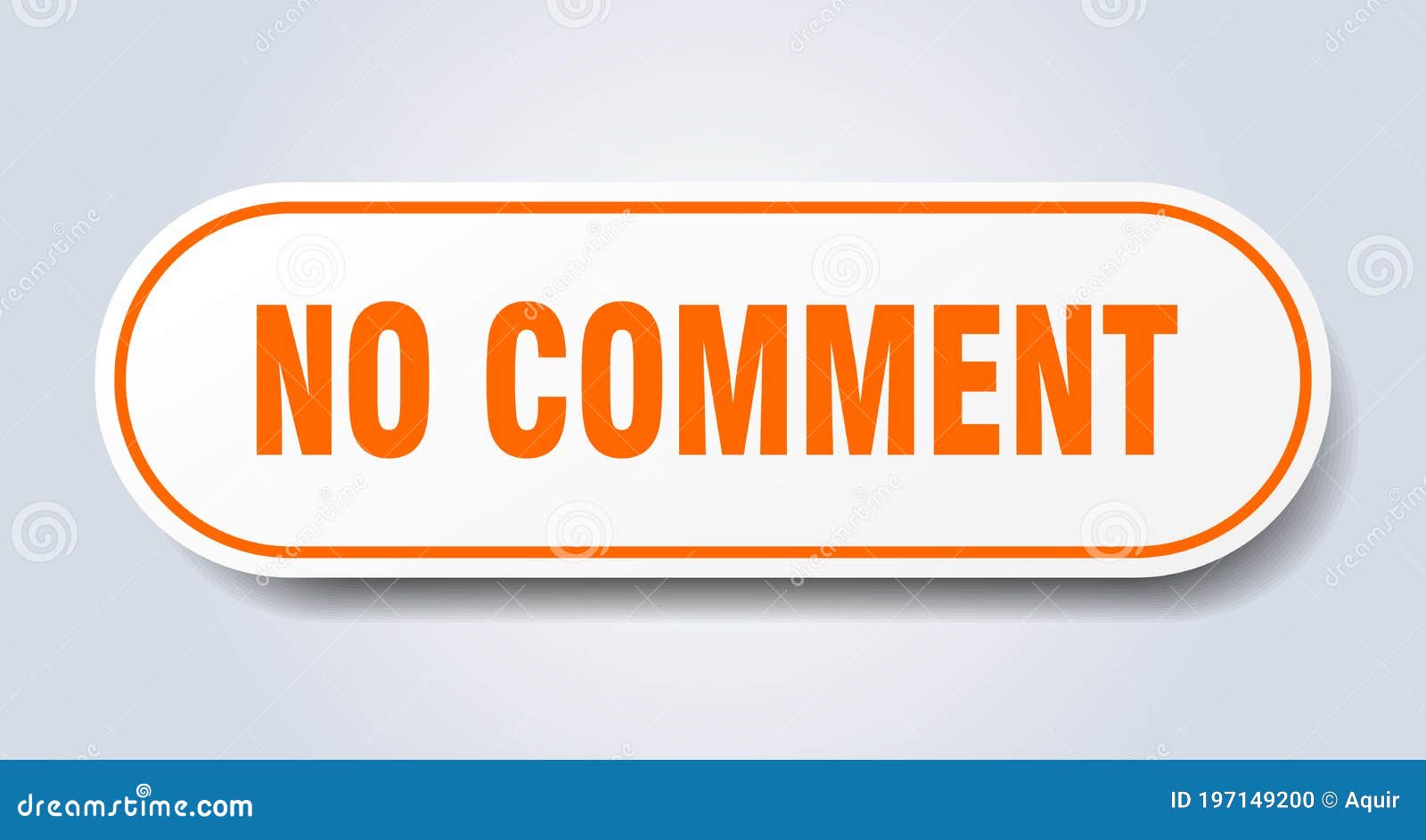 No comment sticker. stock vector. Illustration of badge - 197149200
