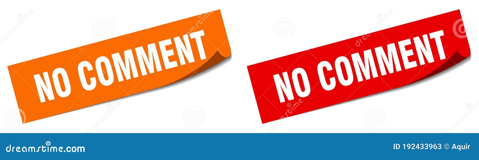 No Comment Sticker. No Comment Sign Set Stock Vector - Illustration of ...