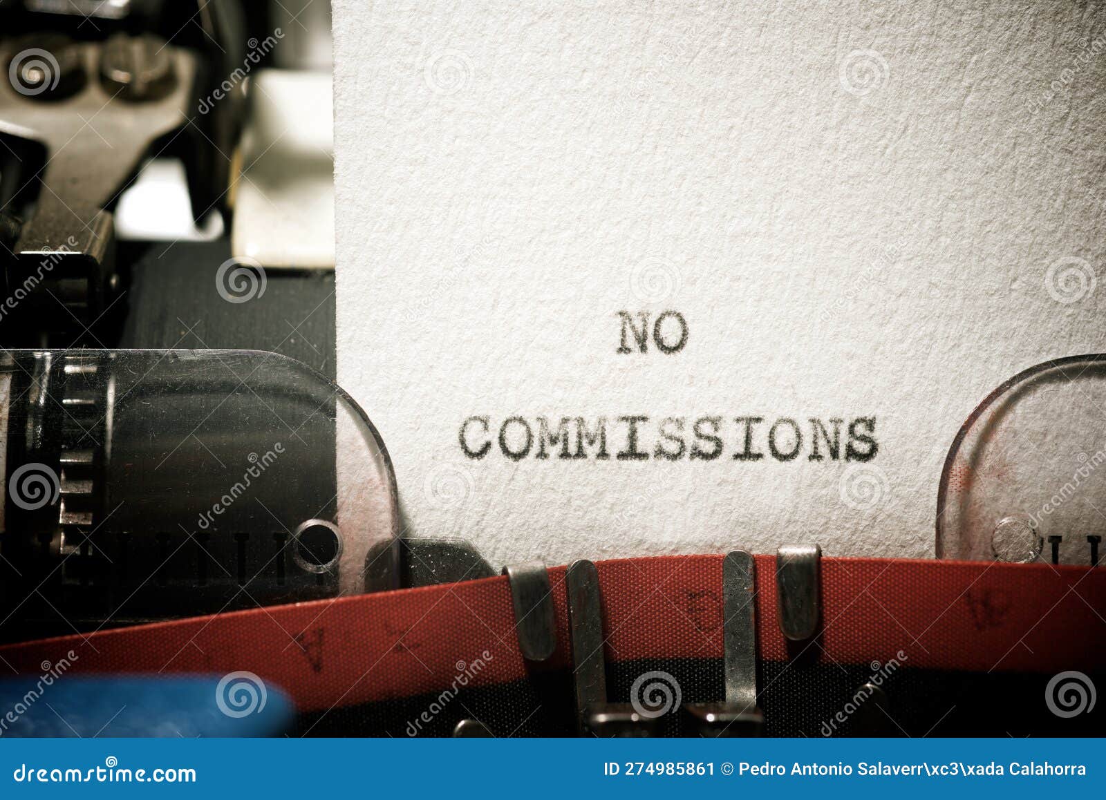 No commissions text stock image. Image of write, integrity - 274985861