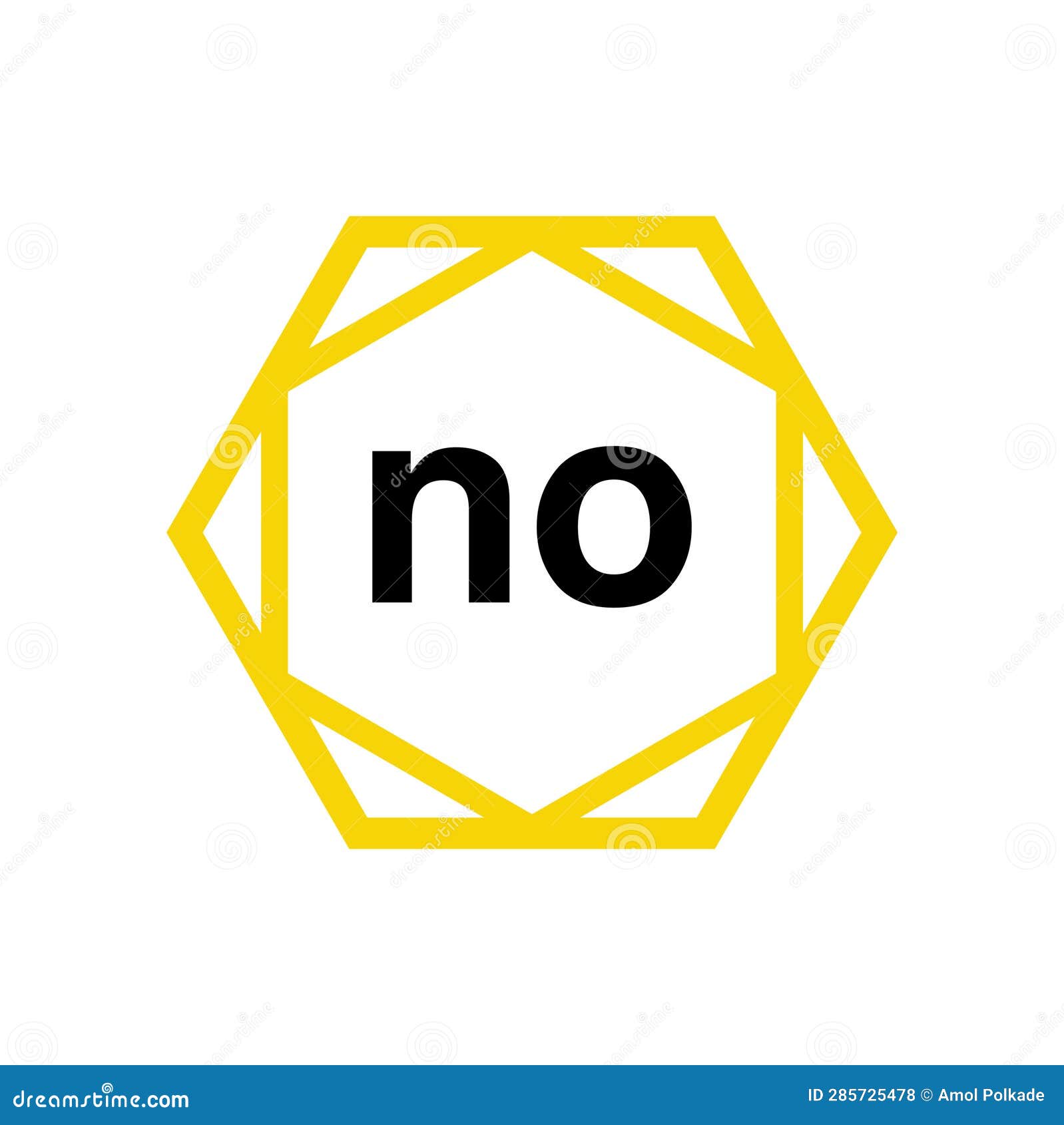 NO Company Name Monogram. NO Icon Stock Vector - Illustration of sign ...