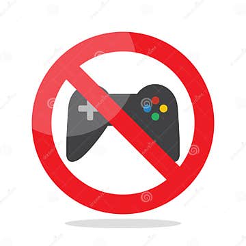 No computer games stock vector. Illustration of label - 103374764