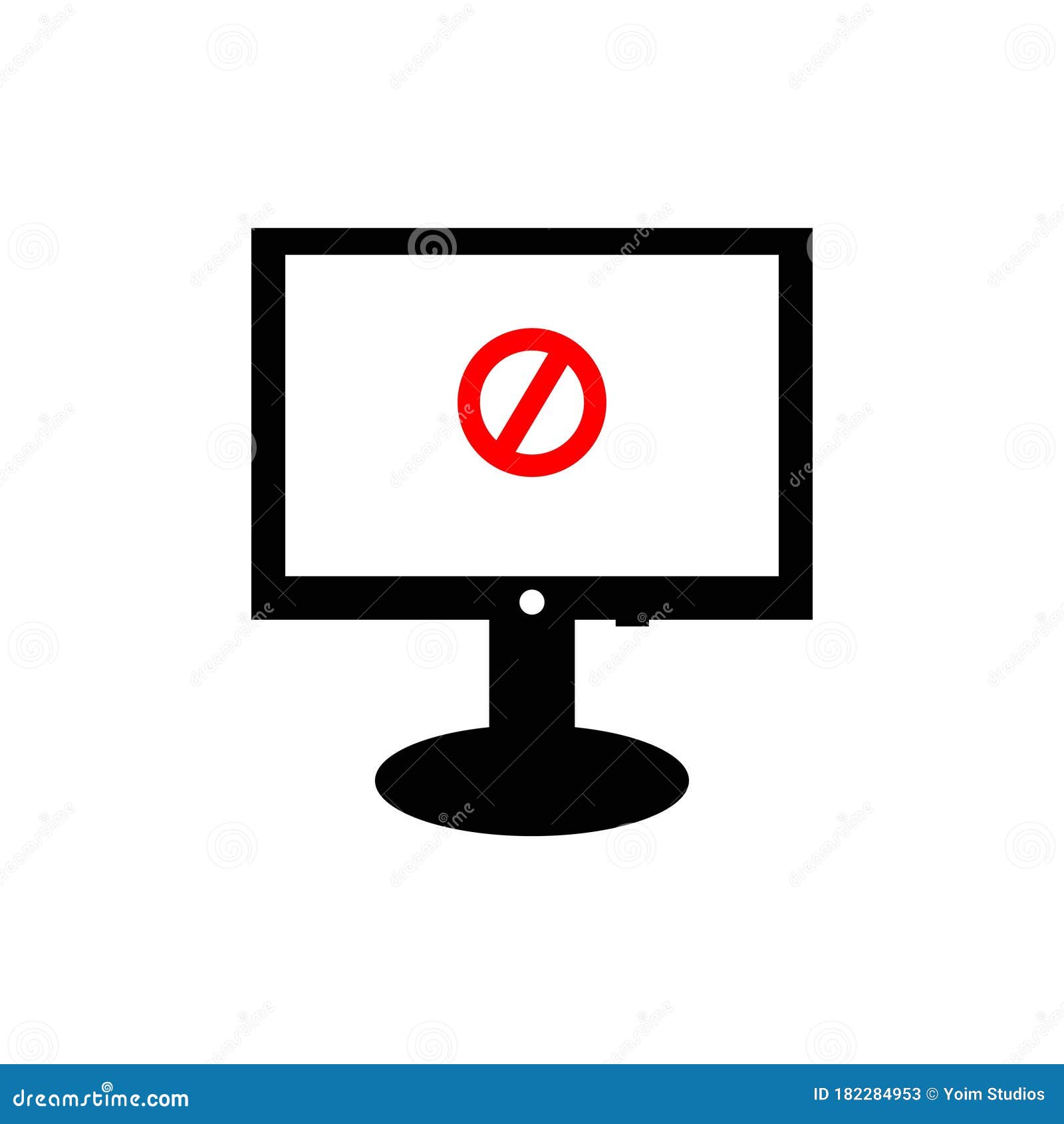 No Computer Playing Vector Graphic Design Illustration Stock Vector ...