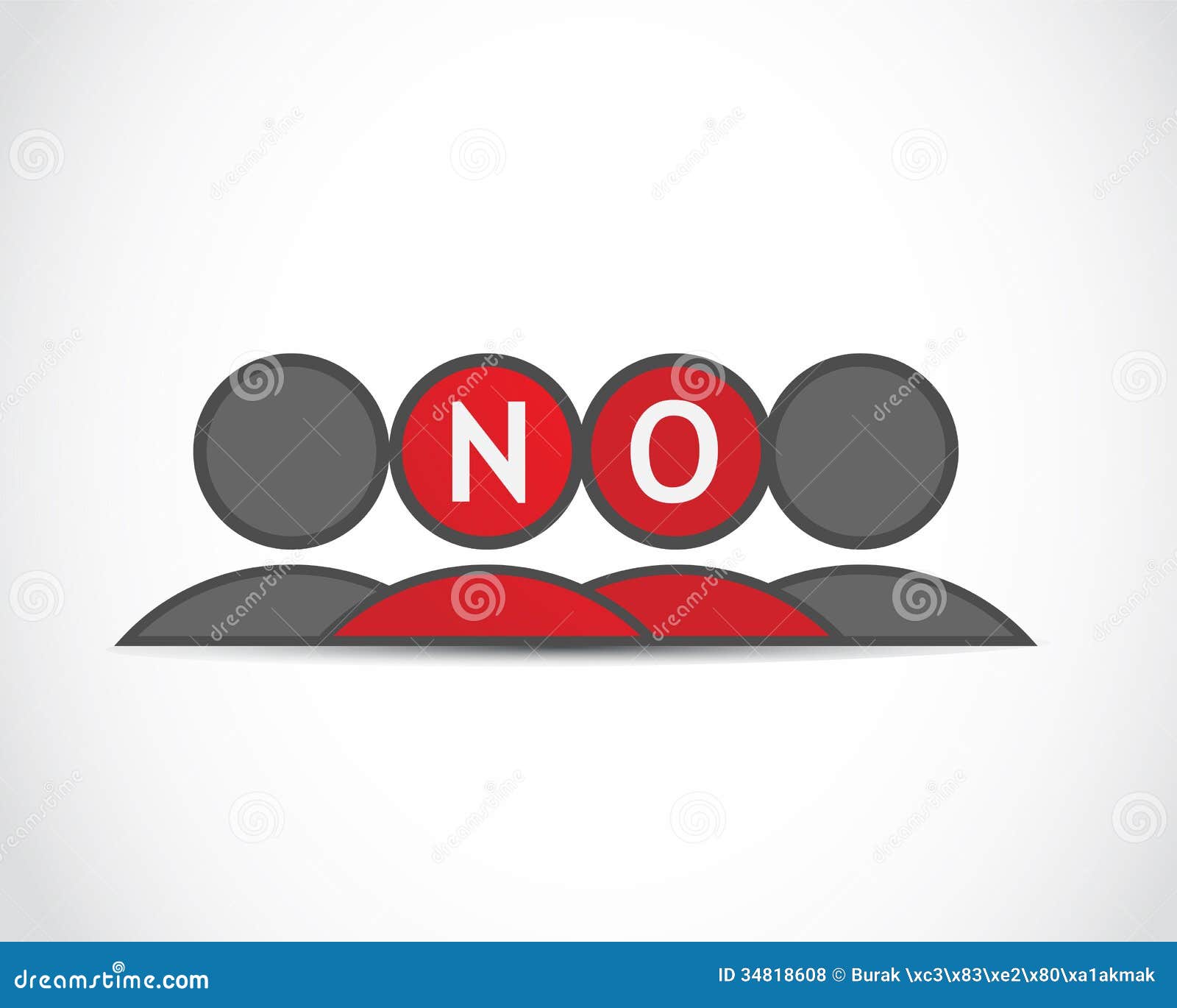 No concept stock vector. Illustration of rejected, icon - 34818608