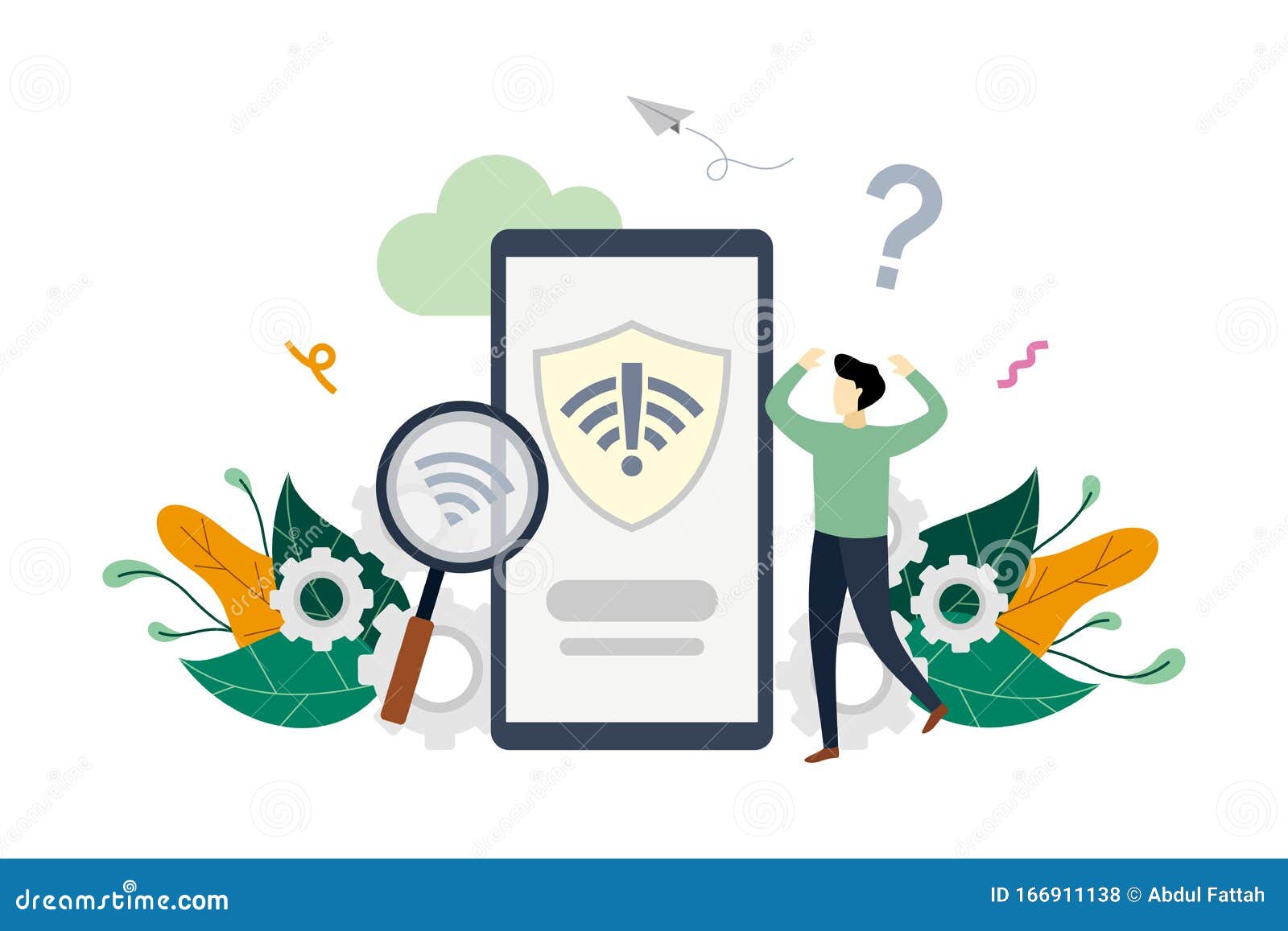 No Connection, No Internet, Search Wireless Network Signal on Mobile ...