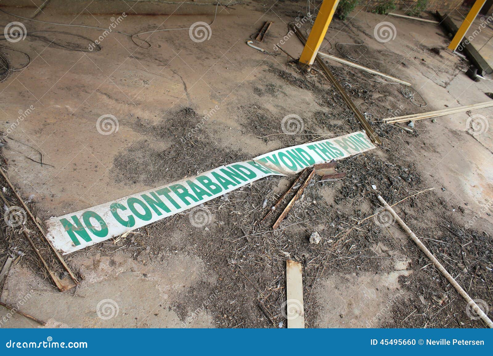 No Contraband Beyond this Point Stock Photo - Image of check ...