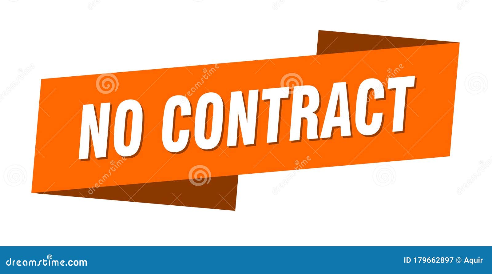 No Contract Banner Template. No Contract Ribbon Label Stock Vector ...