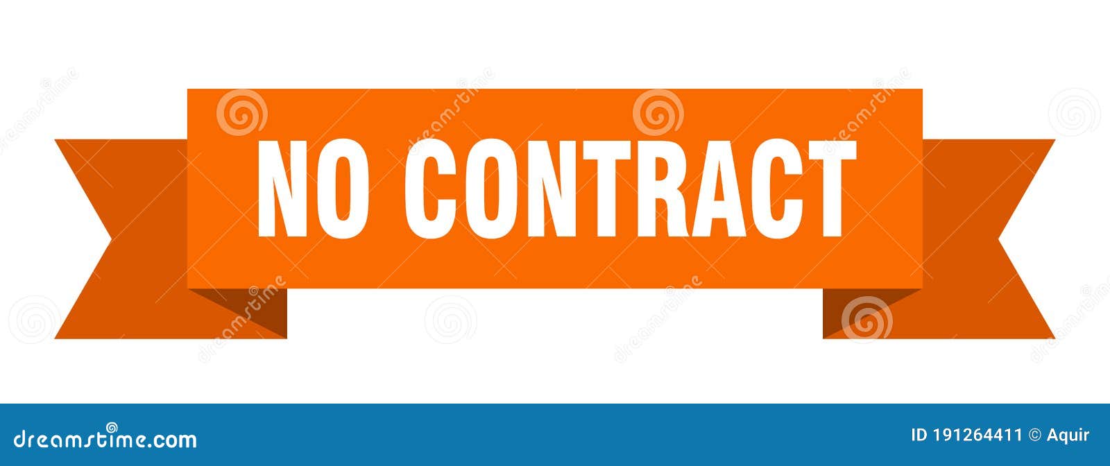 No contract ribbon. stock vector. Illustration of orange - 191264411