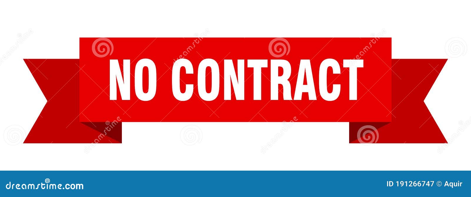 No contract ribbon. stock vector. Illustration of contract - 191266747