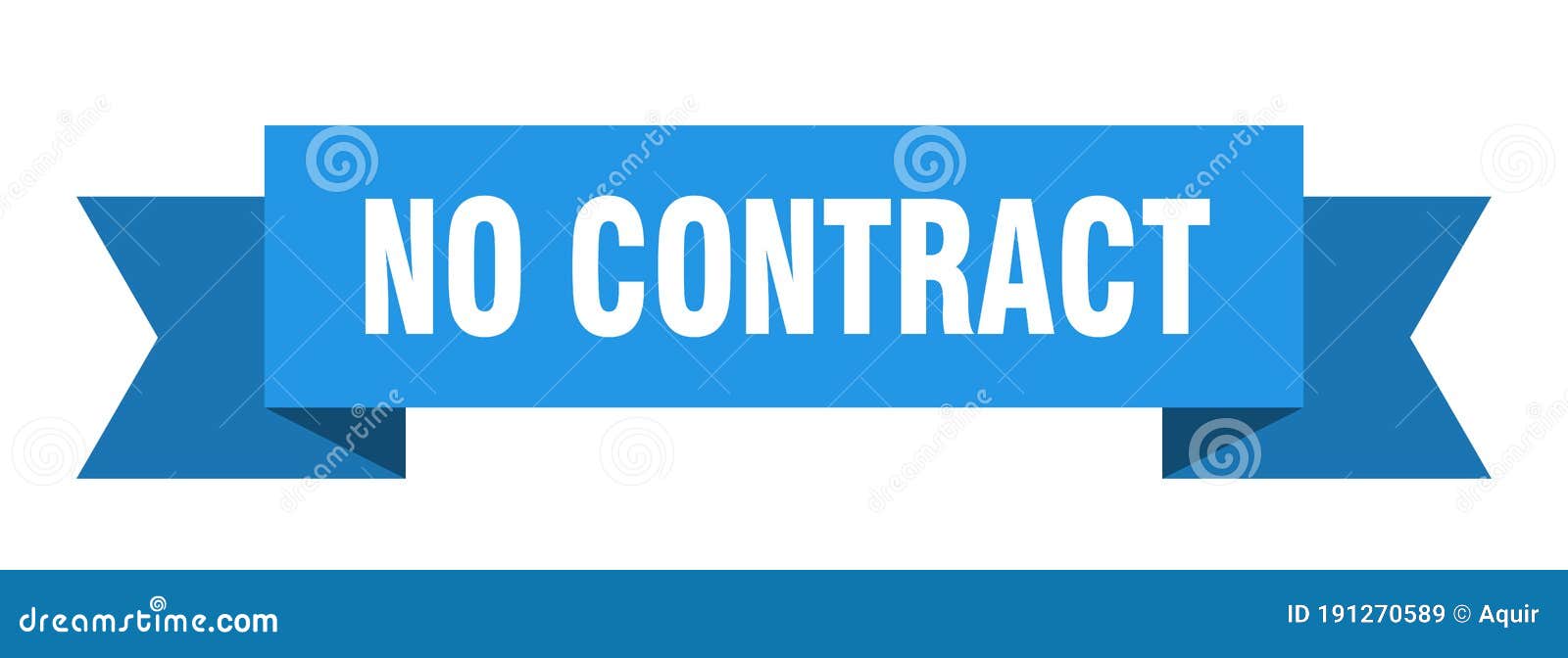 No contract ribbon. stock vector. Illustration of element - 191270589