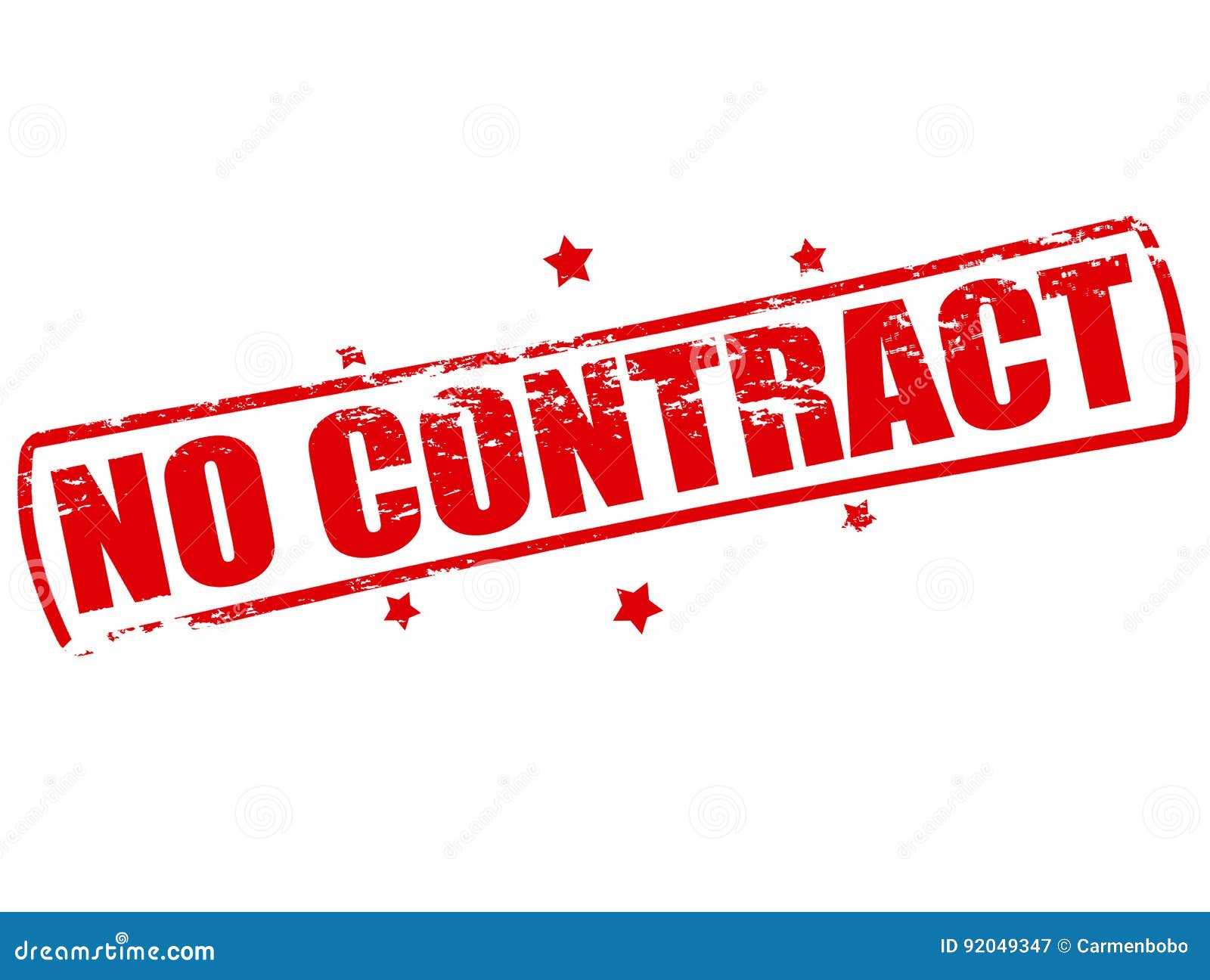 No contract stock illustration. Illustration of article - 92049347