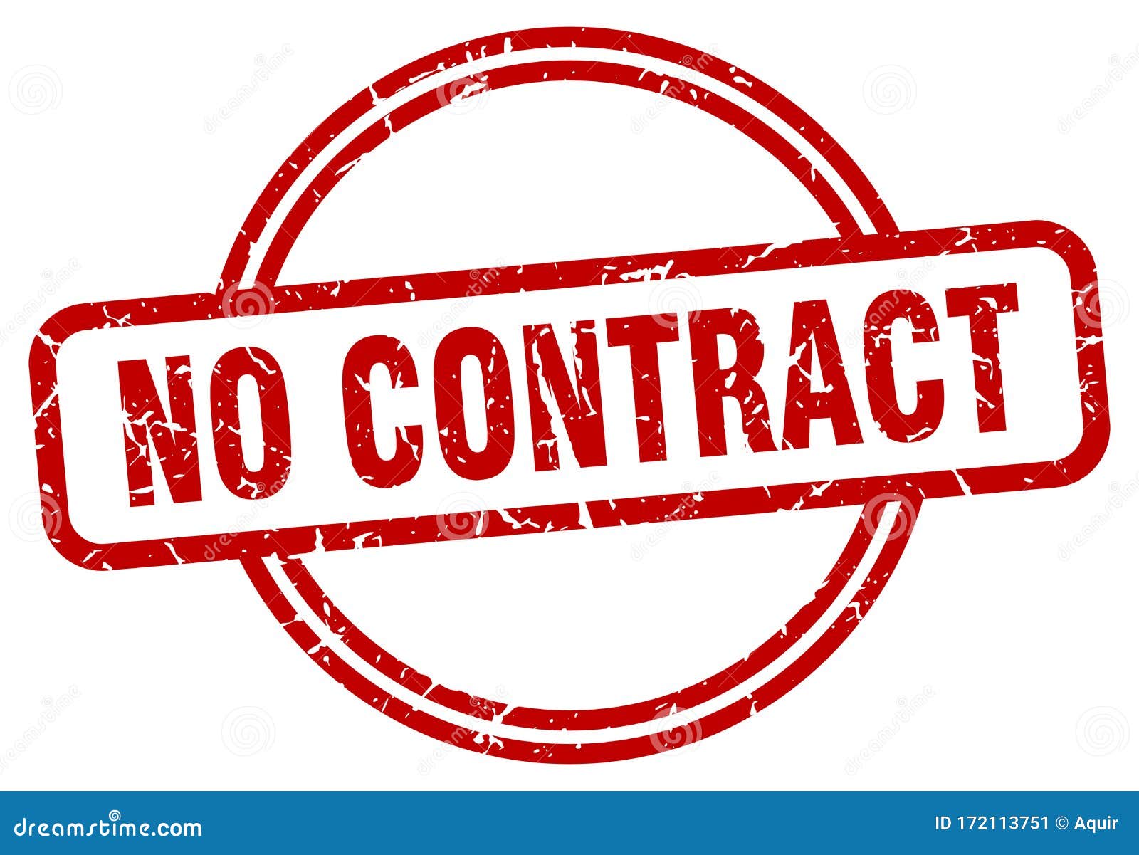 No Contract Stamp. No Contract Round Grunge Sign Stock Vector ...