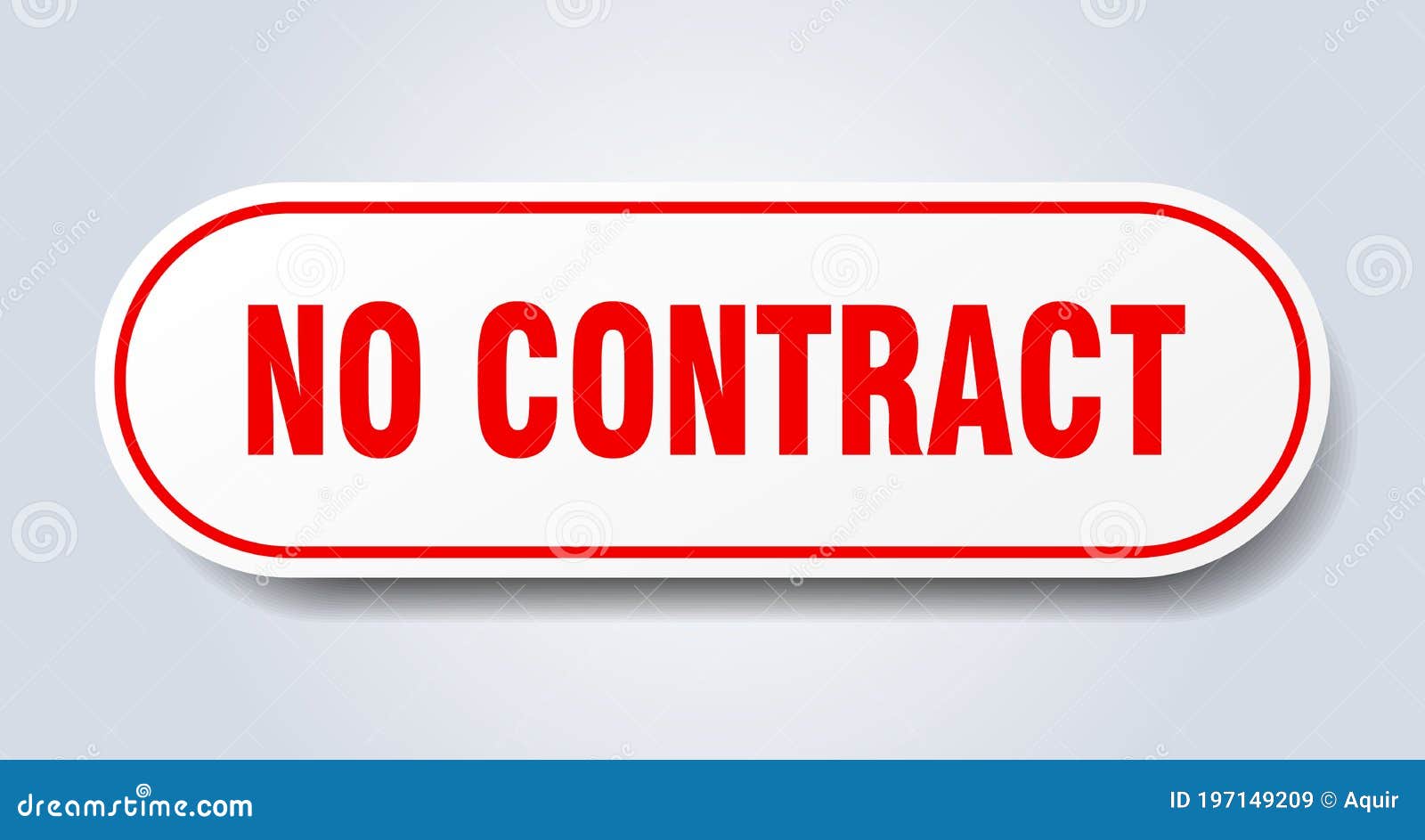No contract sticker. stock vector. Illustration of seal - 197149209