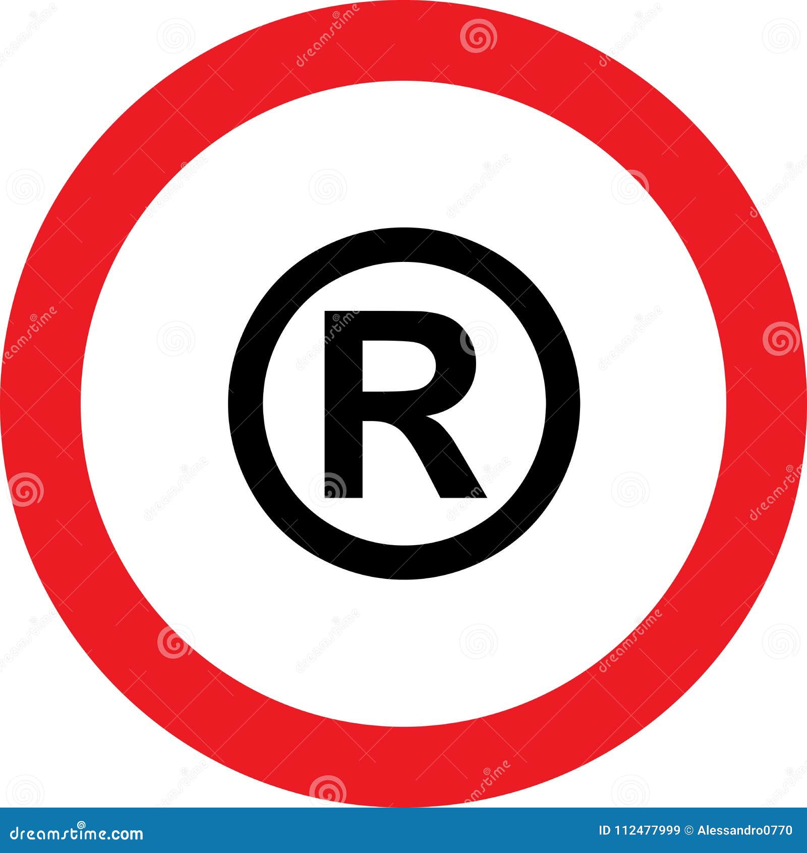 Cet Of Circular Copyright And Trademark Icons. Right Reserved Signs ...