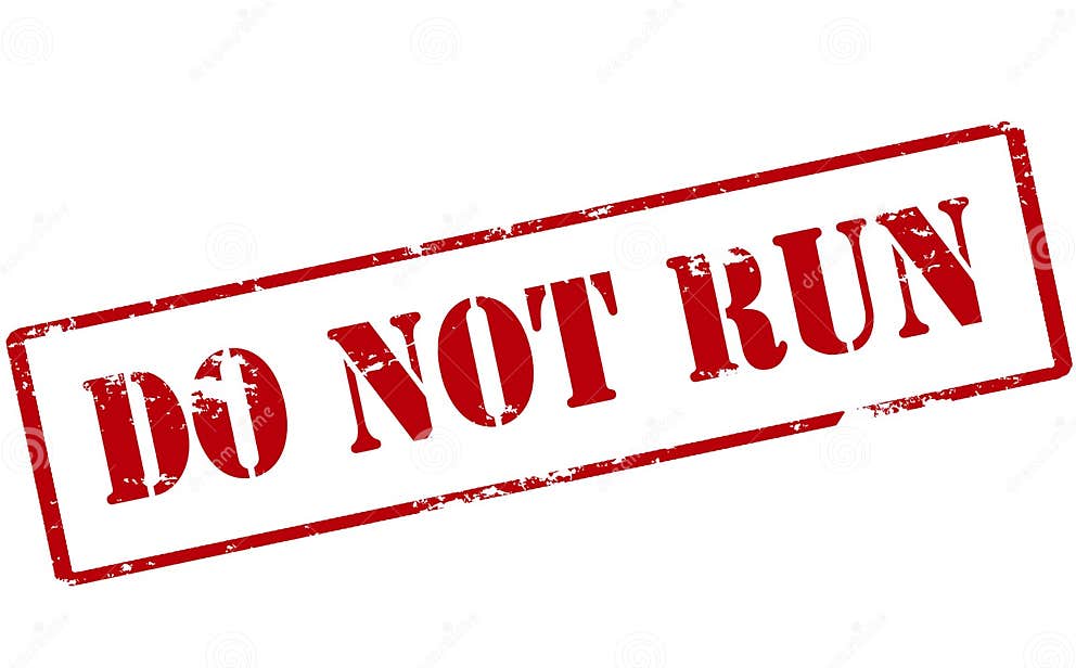 No corra stock de ilustración. Ilustración de muestra - 92087429