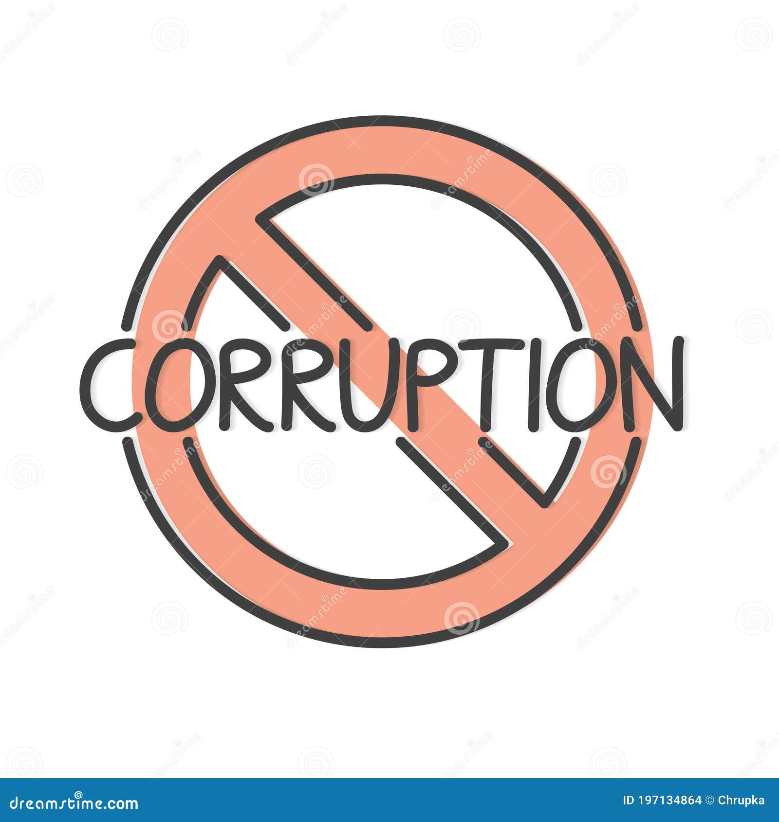 No corruption concept stock vector. Illustration of give - 197134864