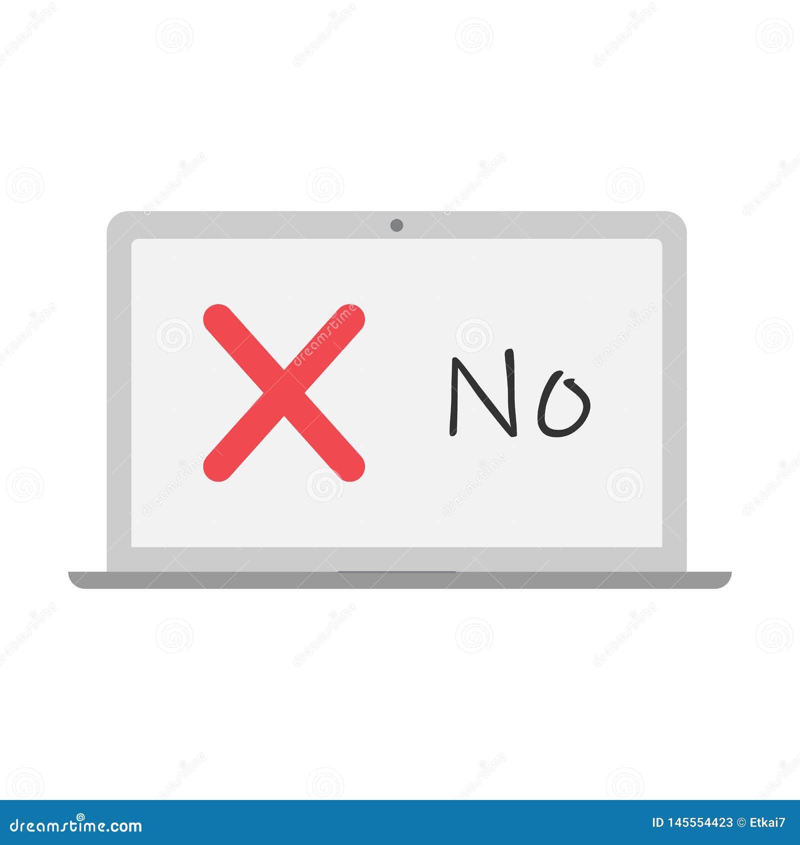 No and Cross Icon. Vector Design Illustration Stock Vector ...