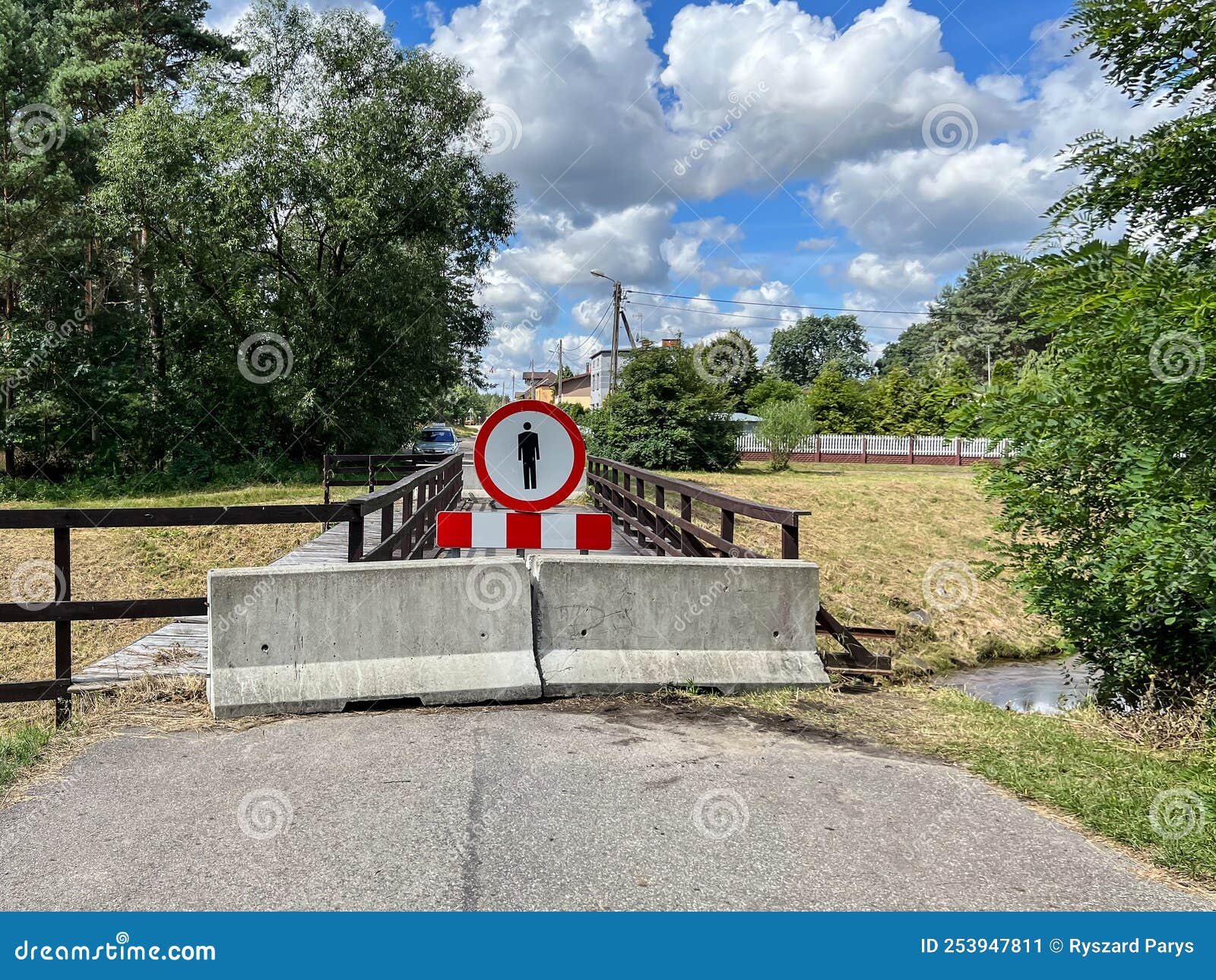 No Crossing of the Old Bridge Stock Image - Image of fence, technical ...