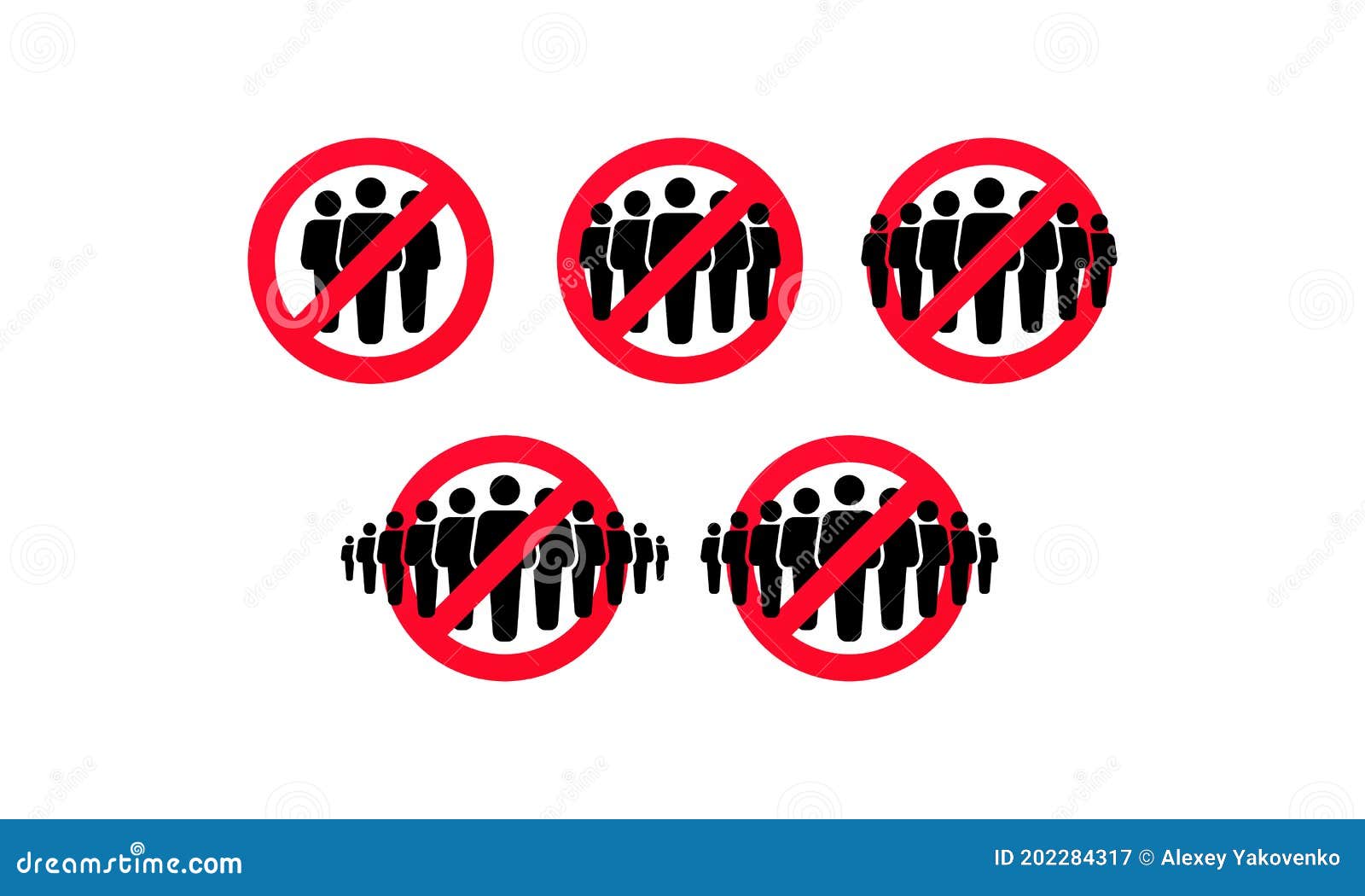 No Crowd Sign. Social Distancing. Avoid Crowds. Keep Your Distance ...