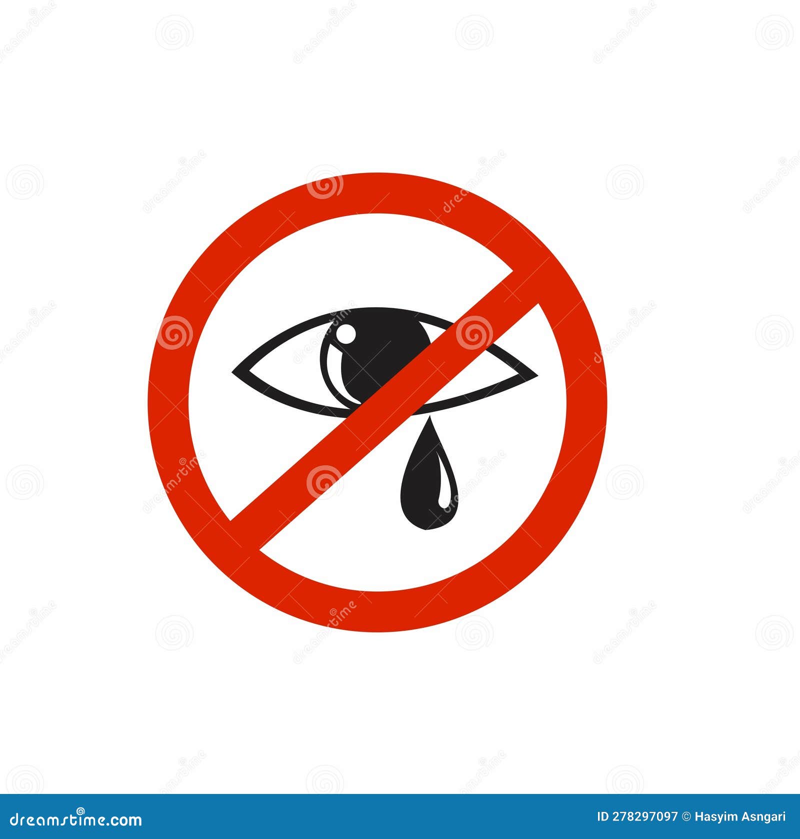 No cry sign vector stock illustration. Illustration of allowed - 278297097
