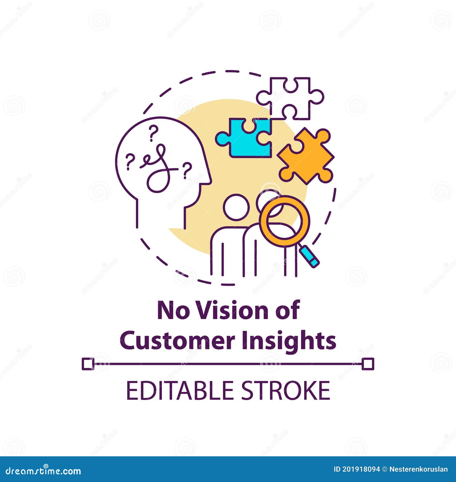 No Customer Insights Vision Concept Icon Stock Vector - Illustration of ...