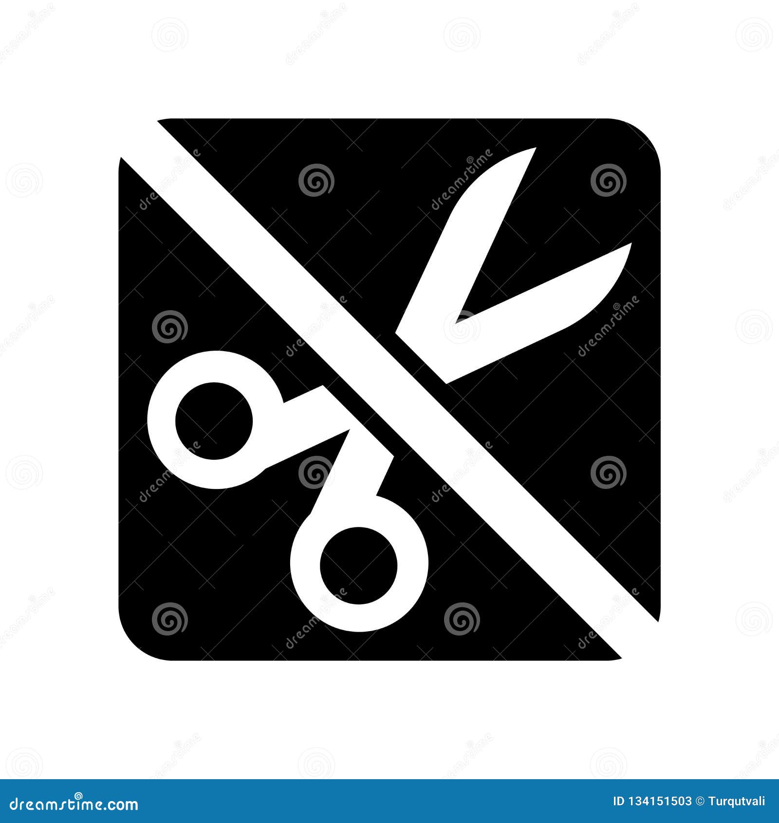 No Cut Icon Isolated on White Background, No Cut Sign Stock Vector ...