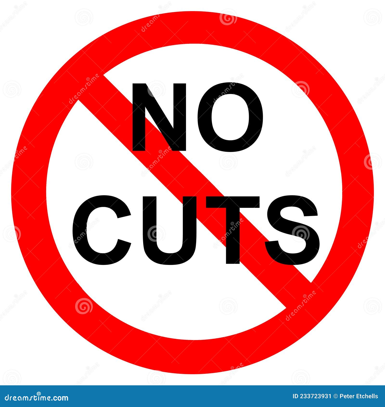 No cuts sign stock vector. Illustration of icon, protest - 233723931