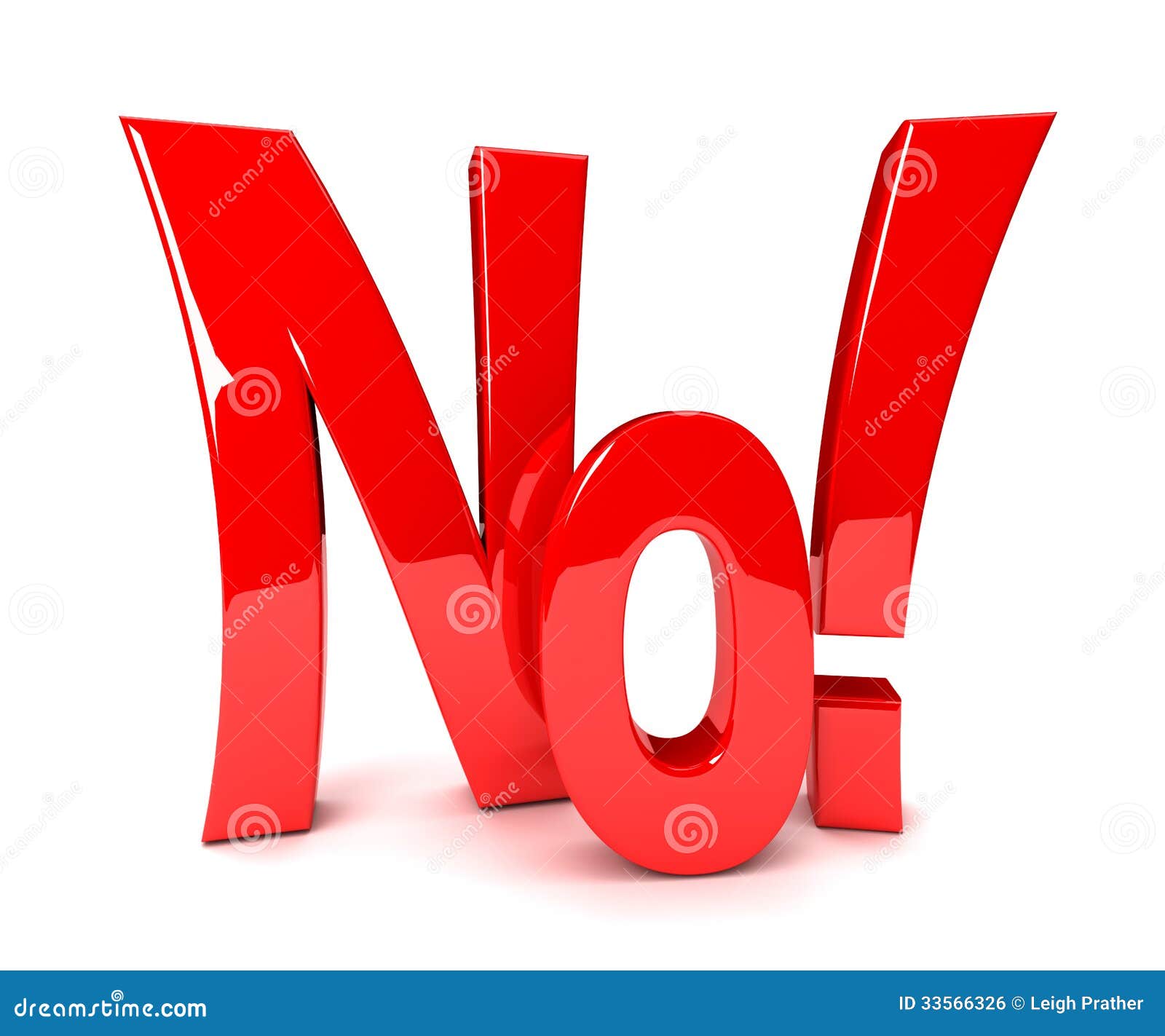 No - 3d text stock illustration. Illustration of symbol - 33566326