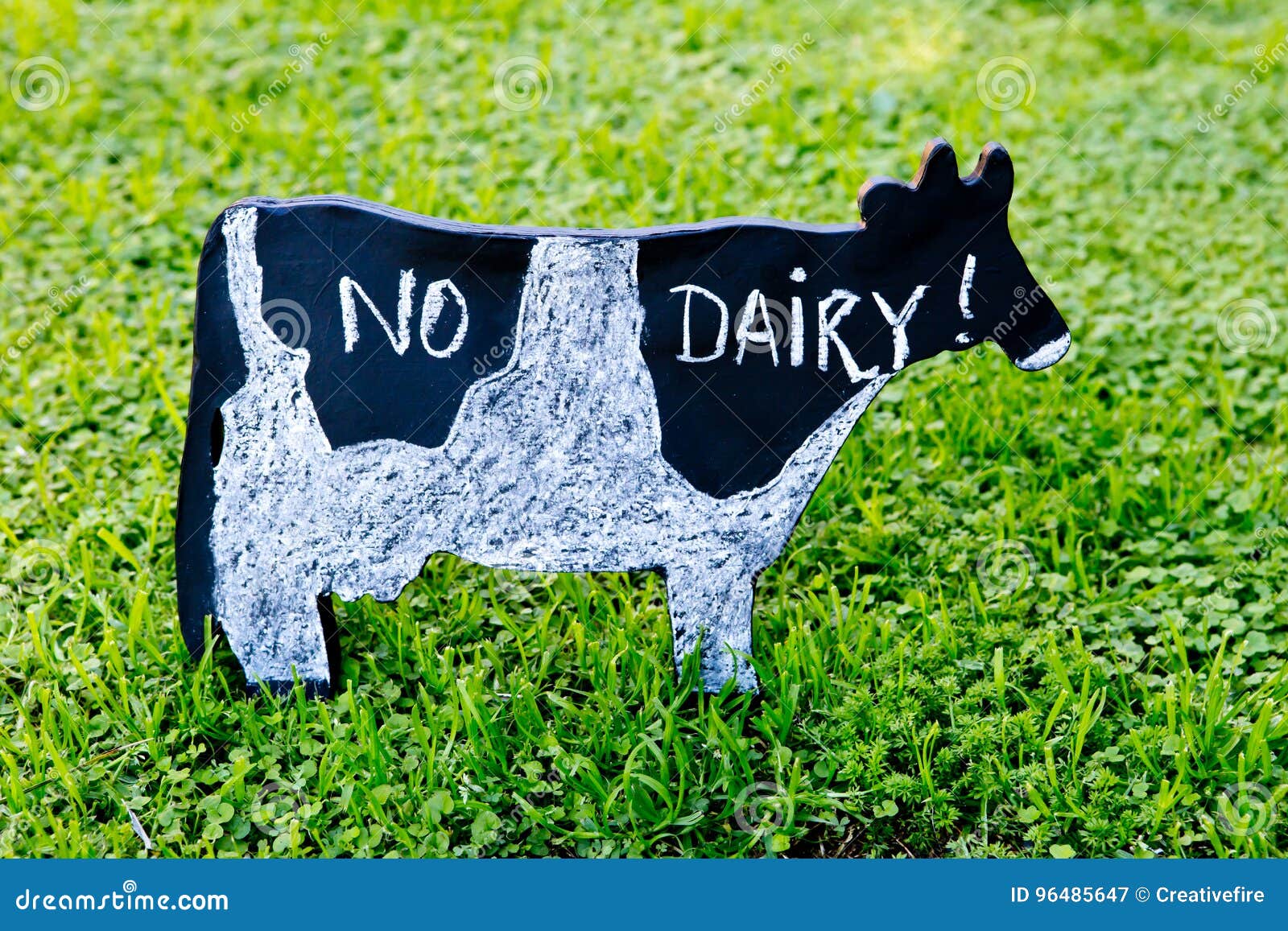 No Dairy Handwritten in Chalk on Blackboard Cow on Grass Stock Image ...