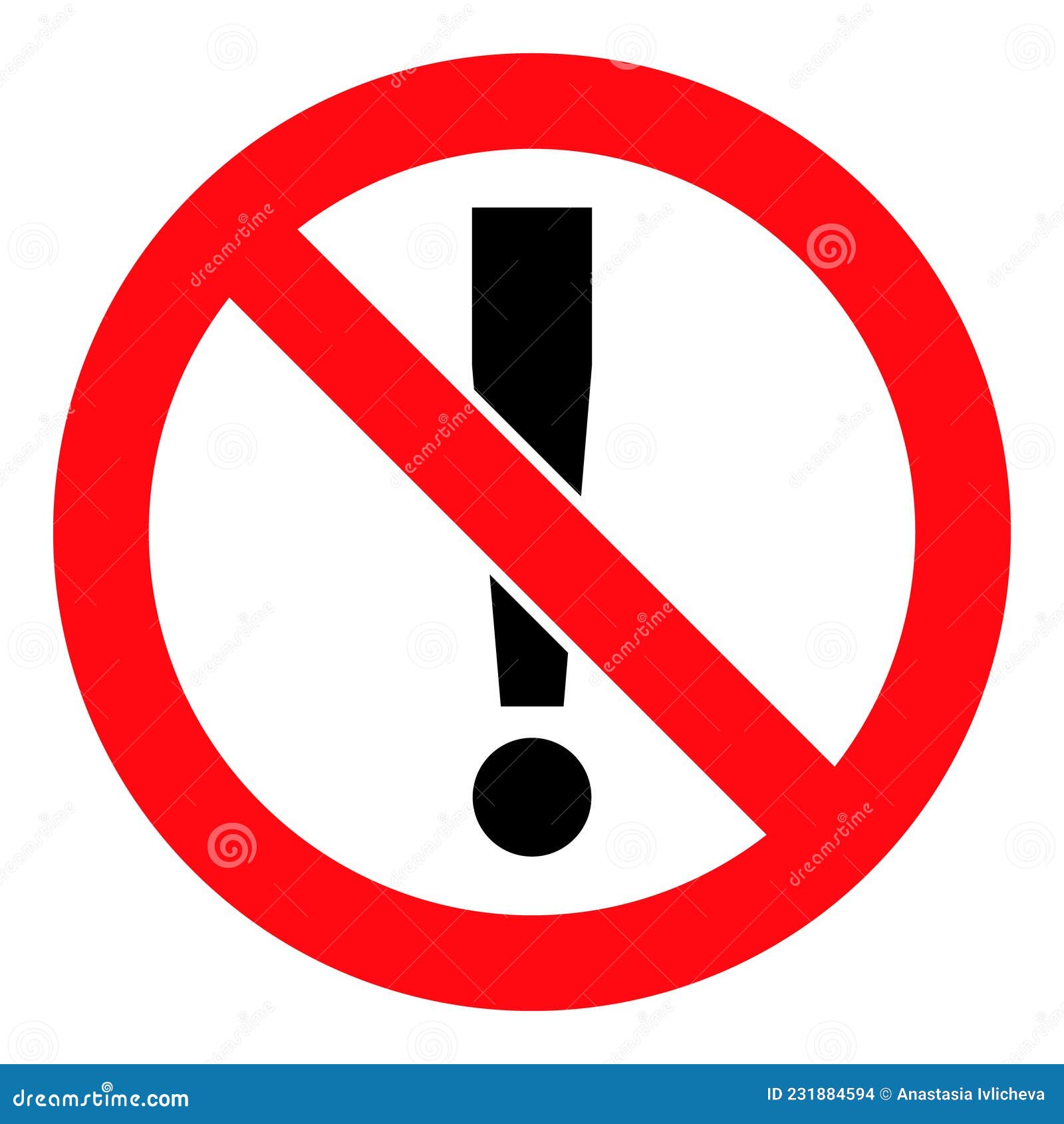 No Danger - Vector Icon Illustration Stock Vector - Illustration of ...