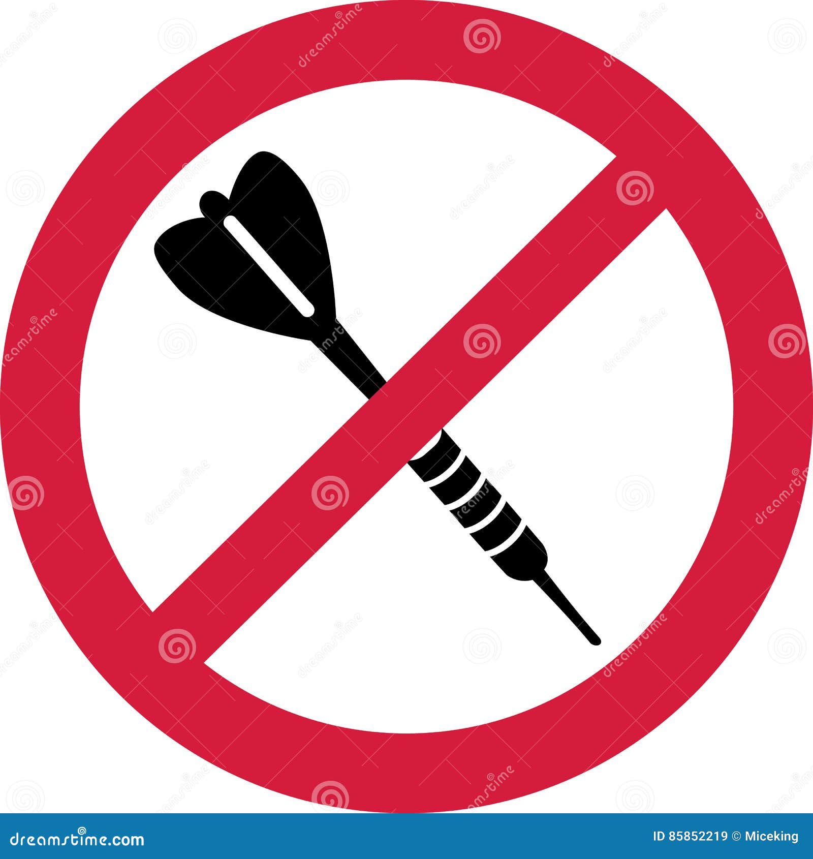 No Darts stock vector. Illustration of forbidden, pictogram - 85852219