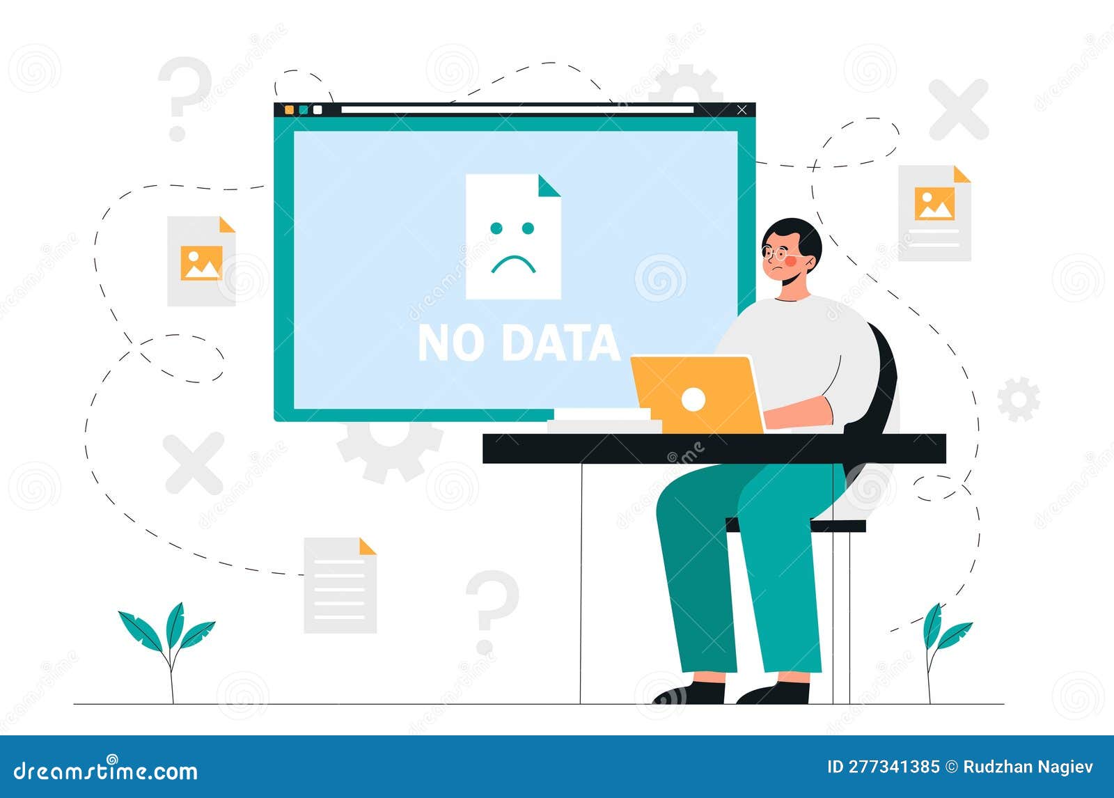 No data concept stock illustration. Illustration of missing - 277341385