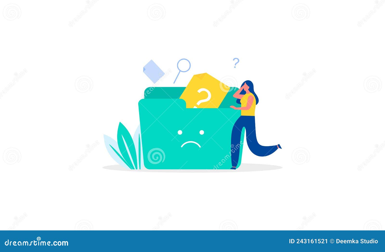 No Data, Empty Data Concept Illustration Vector Stock Illustration ...