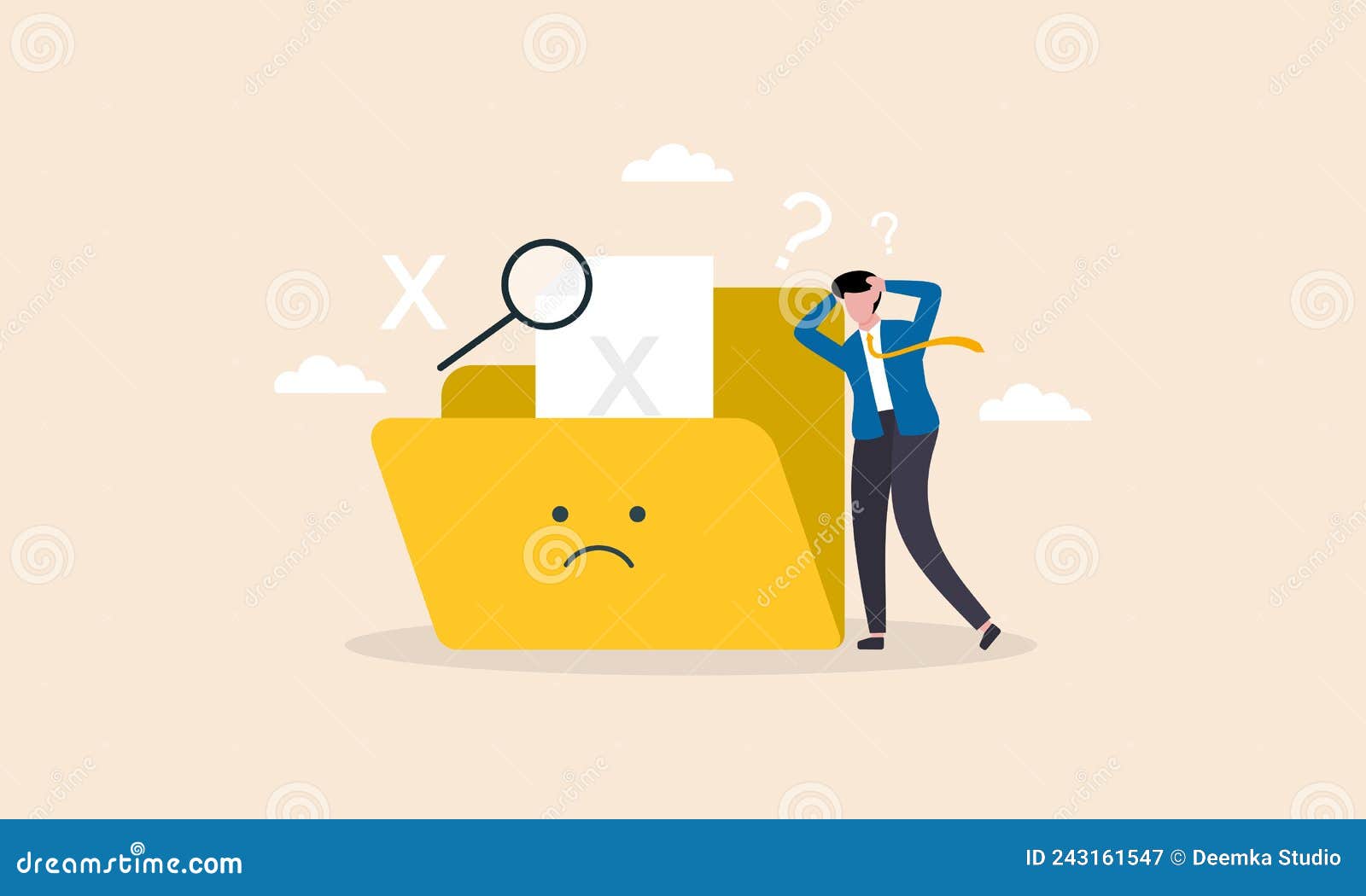 No Data, Empty Data Concept Illustration Vector Stock Illustration ...