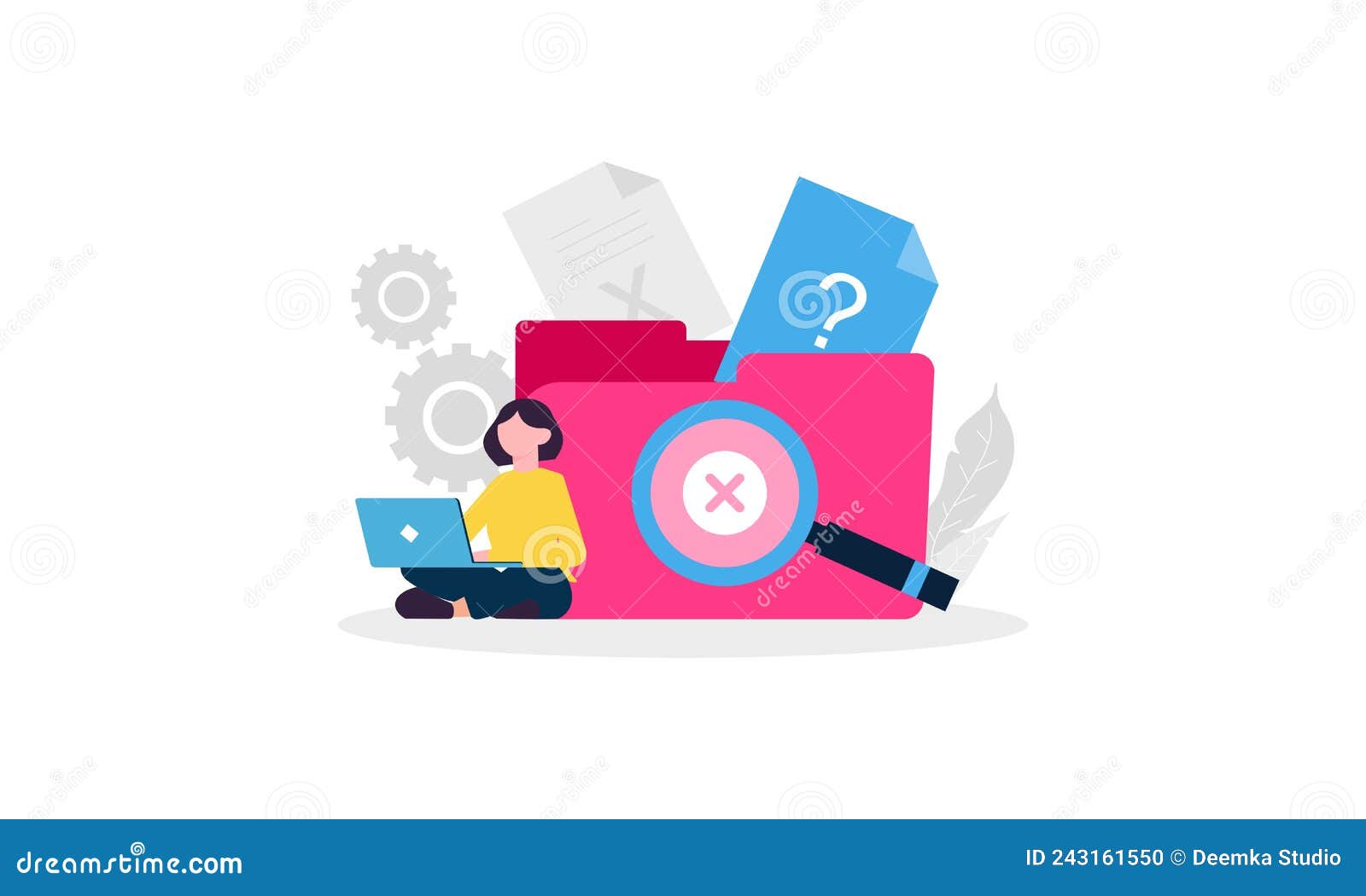 No Data, Empty Data Concept Illustration Vector Stock Illustration ...