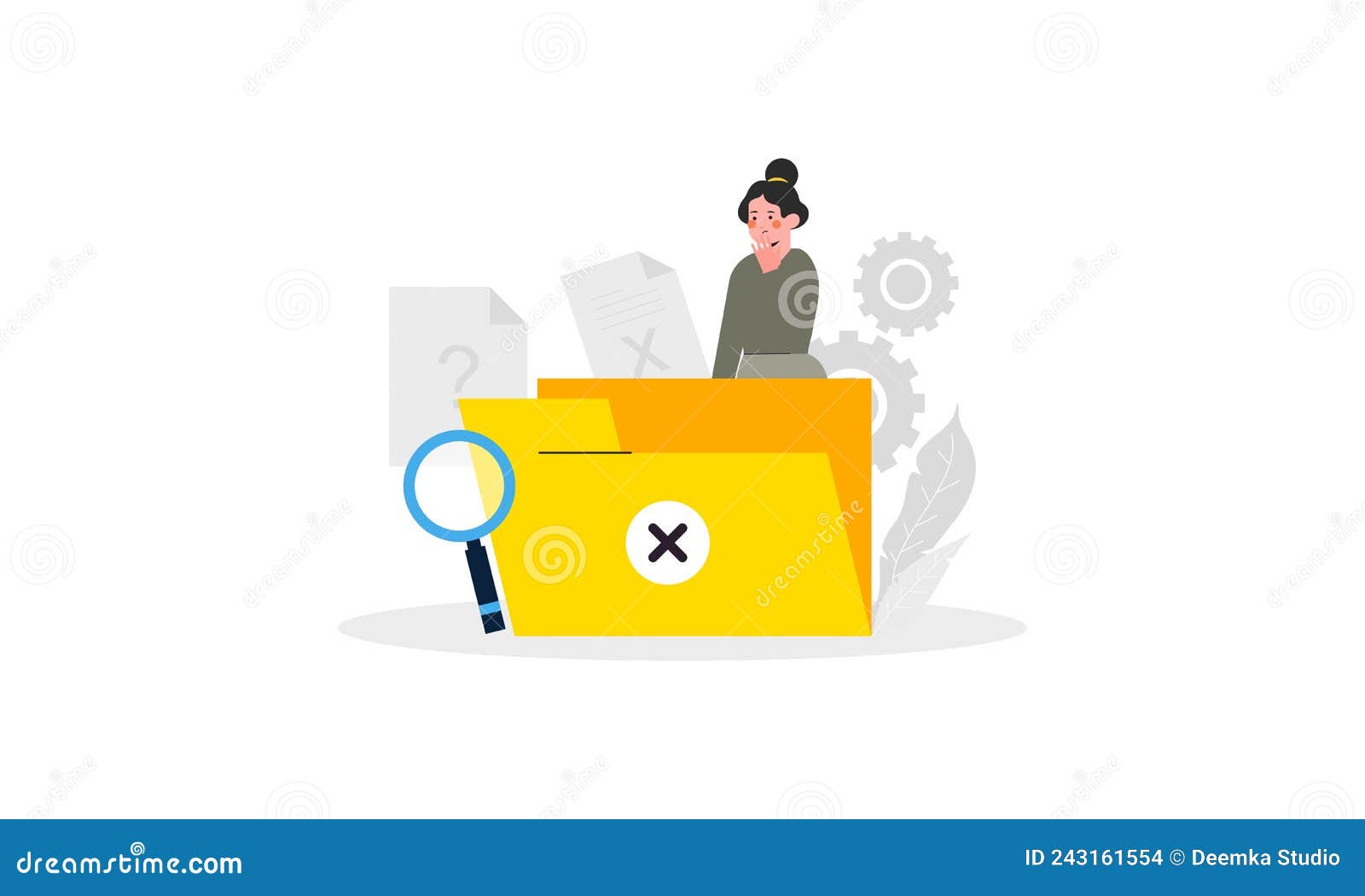 No Data, Empty Data Concept Illustration Vector Stock Illustration ...