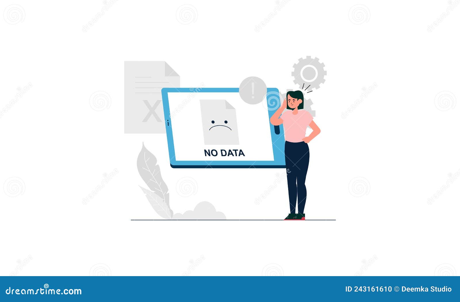 No Data, Empty Data Concept Illustration Vector Stock Illustration ...