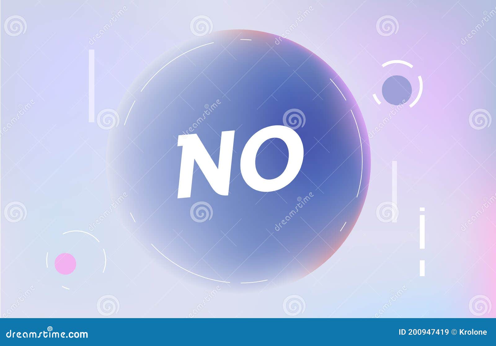 NO on in Design Banner. Vector Template for Web, Print, Presentation ...