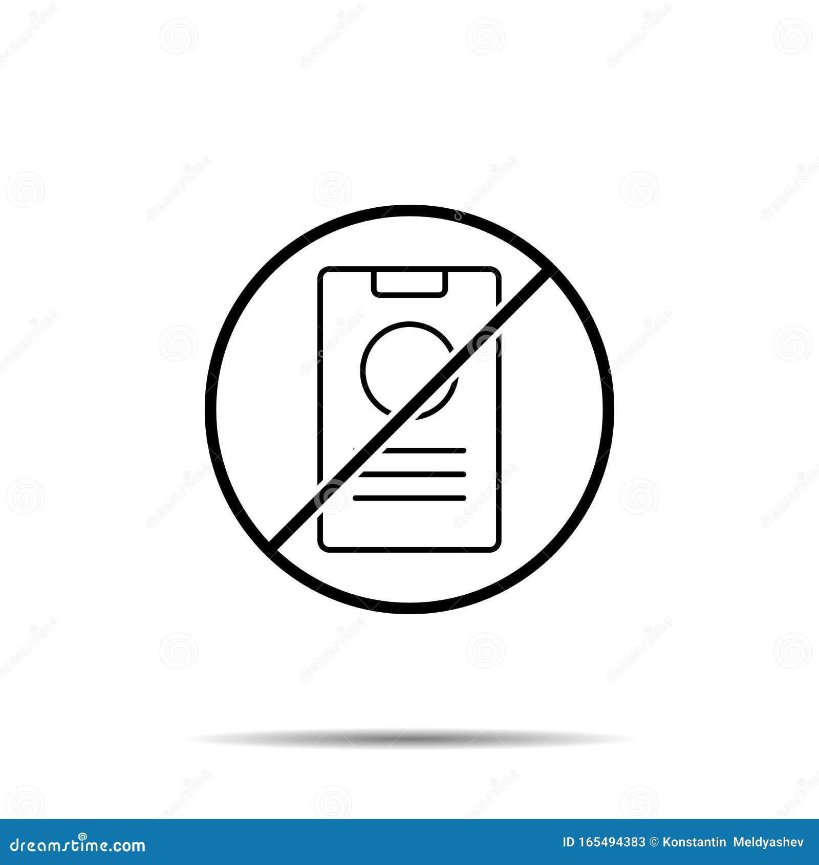 No Device, Smartphone Icon. Simple Thin Line, Outline Vector of Web ...