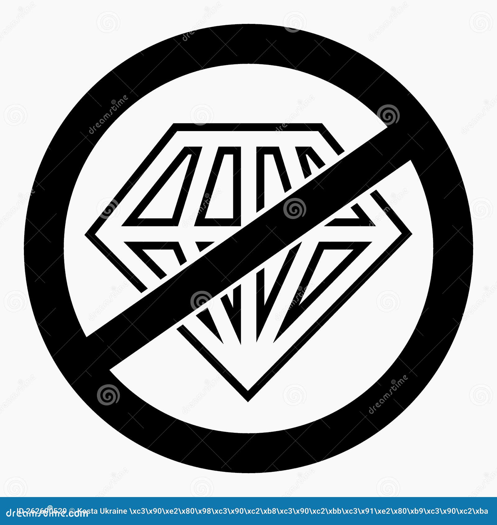 No diamond icon stock vector. Illustration of abstract - 262600529