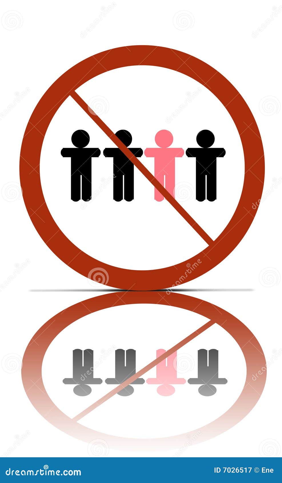 No different people sign stock illustration. Illustration of forbidden ...