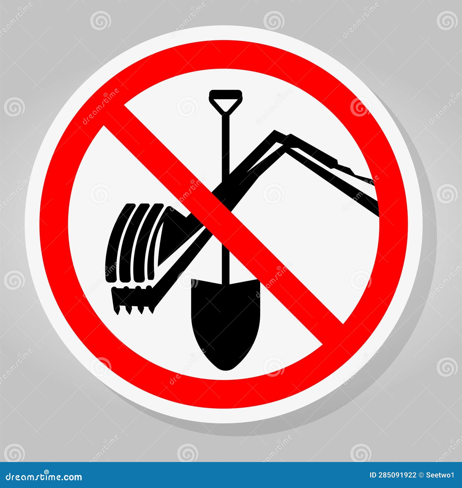 No Digging Sign For Construction Sites, Protected Areas, And Safety ...