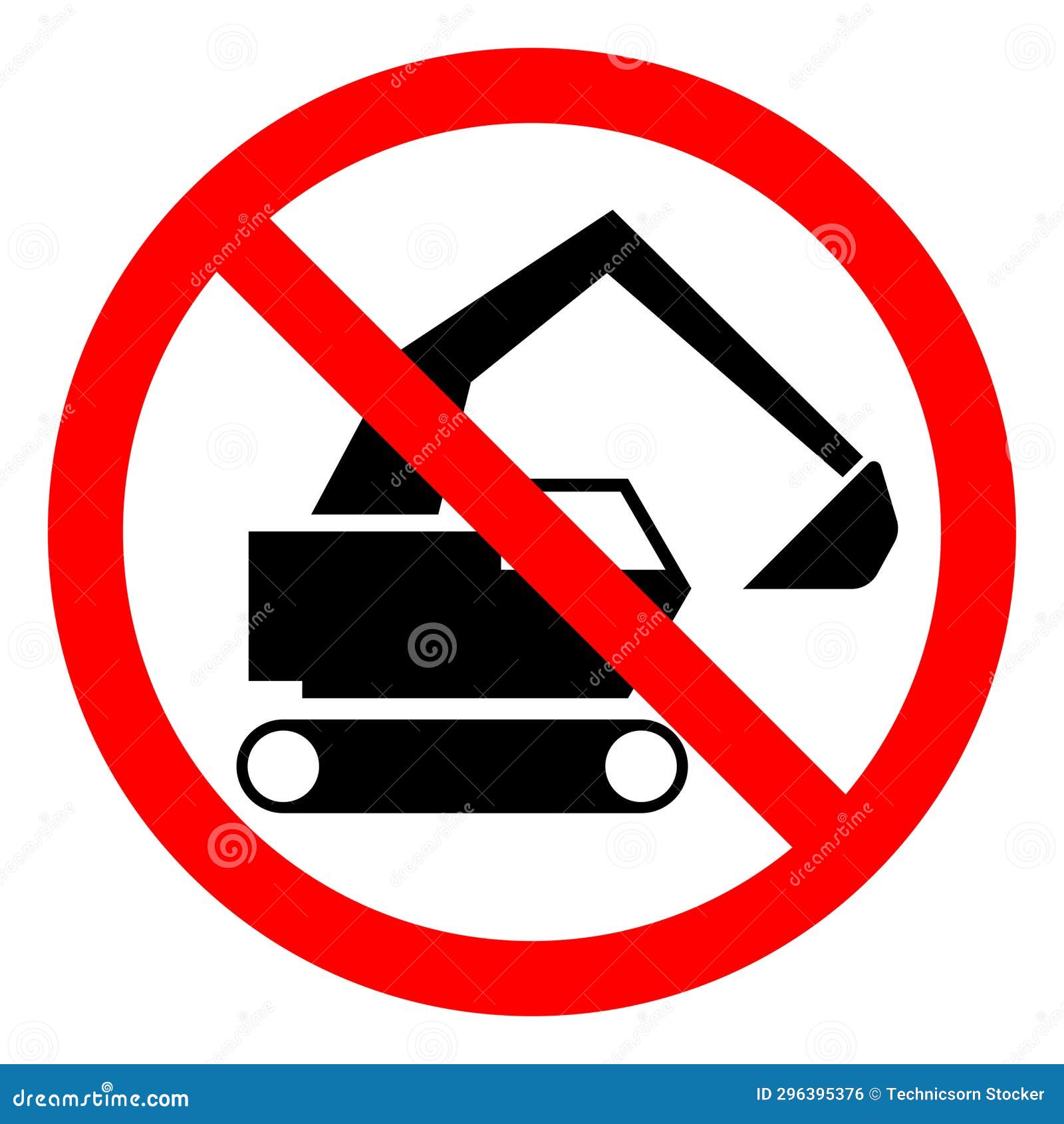 No Digging Symbol Sign, Vector Illustration, Isolate on White ...