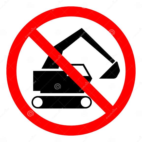 No Digging Symbol Sign, Vector Illustration, Isolate on White ...